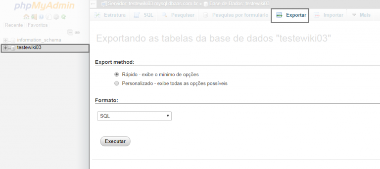 Como realizar backup e restore de banco de dados - Ajuda Locaweb