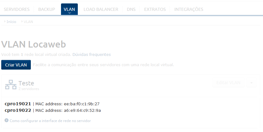 Como criar e configurar uma vlan - Cloud Server PRO - Ajuda Locaweb