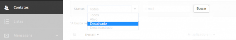Como gerenciar os contatos - Email Marketing
