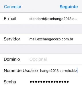 Como configurar o e-mail no iOS - Exchange