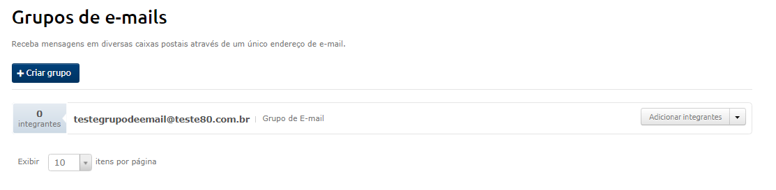 Como criar grupos de e-mail no Email Locaweb