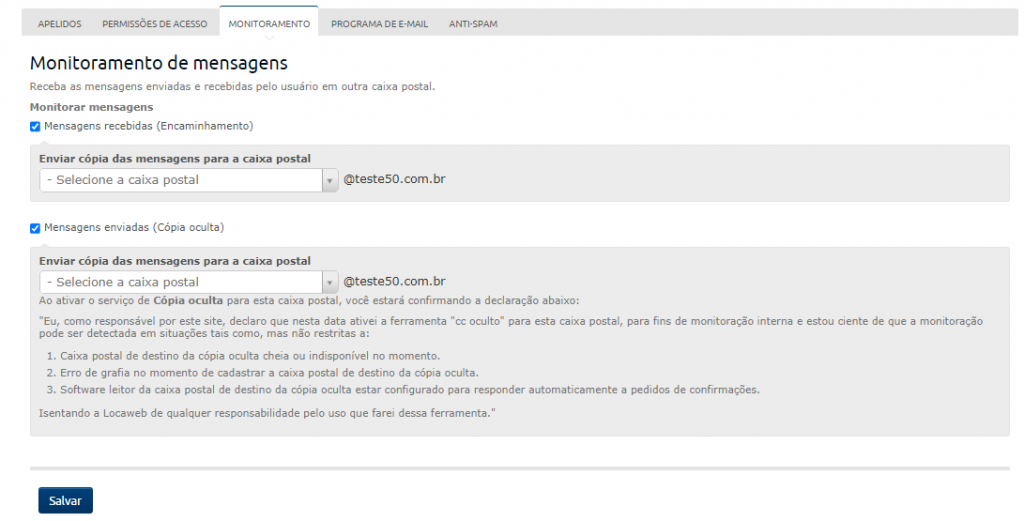 Como monitorar minhas mensagens - Email Locaweb