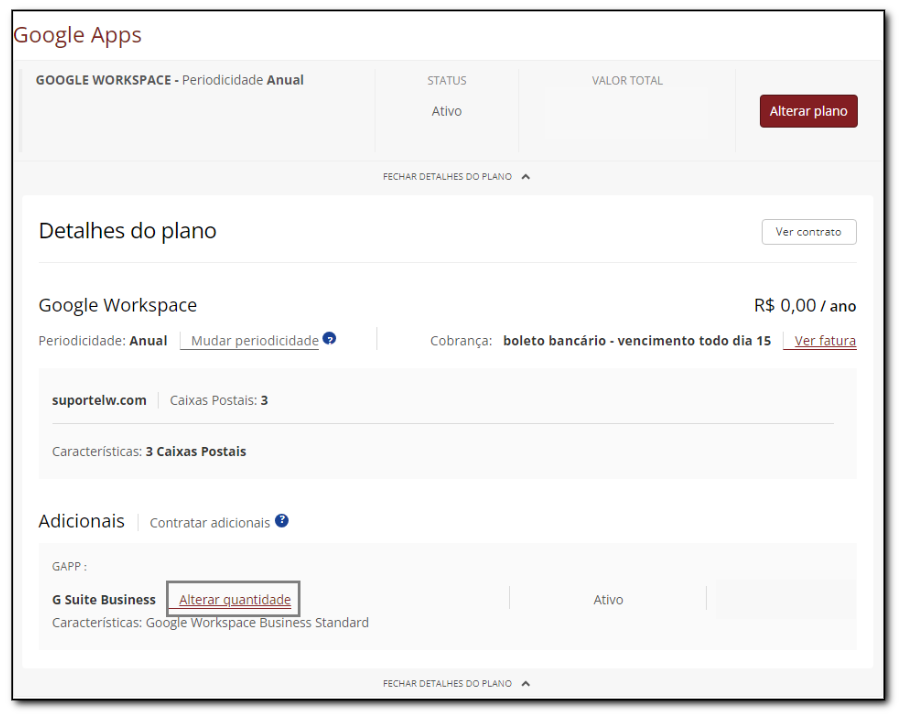 Administar licenças de usuários – Google Workspace
