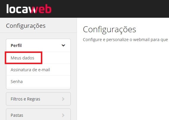 Como configurar o e-mail alternativo - Email Locaweb