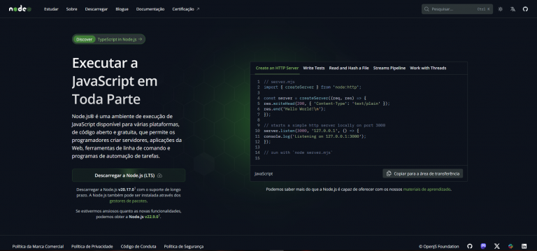 Como instalar Node.js? (Windows, Linux e macOS)