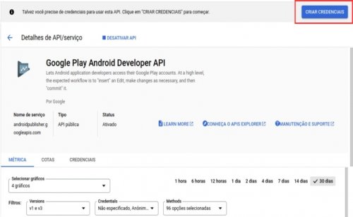 Como usar a API Google Play Developer?